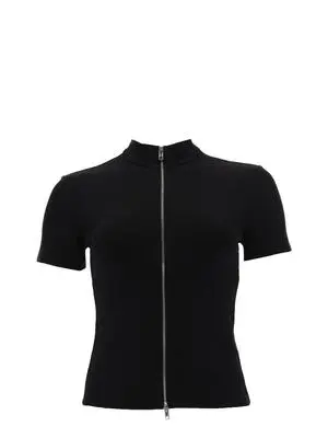 Alexander Wang Rashguard Mock Neck Top - Black
