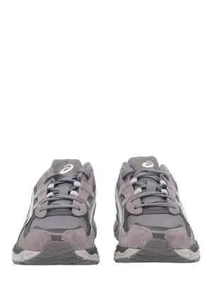 Asics ASICS Lace-Up Mesh And Suede Low Top Athletic Sneakers Grey