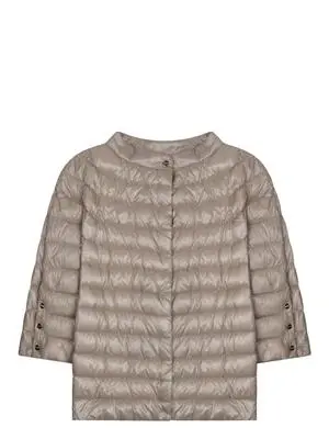 Herno Margherita Quilted Short Sleeve Jacket - Beige