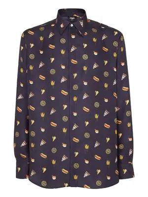 Fendi S Vintage-inspired Button-up Shirt - Blunavy
