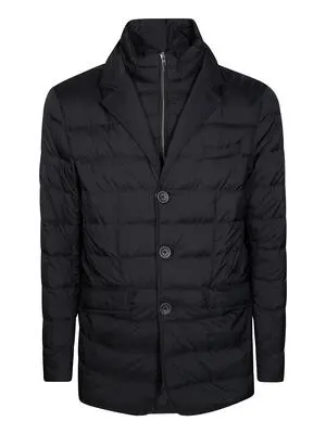 Herno Down Mini Jacket With Classic Collar - Nero