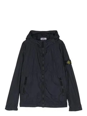 Stone Island Hooded Zip-up Jacket - Blue