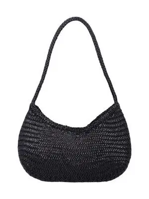 Dragon Diffusion DRAGON DIFFUSION Woven Leather Mini Shoulder Handbag Black