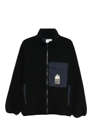 Maison Kitsuné Fleece Zip-up Jacket - Black