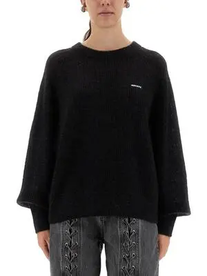 ROTATE BY BIRGER CHRISTENSEN Logo Knit T-shirt - Black