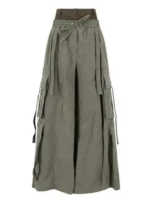 Dolce & Gabbana Waxed Faille Cargo Trousers - Green