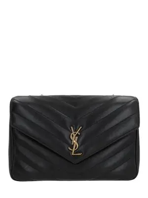 Saint Laurent SAINT LAURENT Loulou Large In Matelassé Lambskin Black