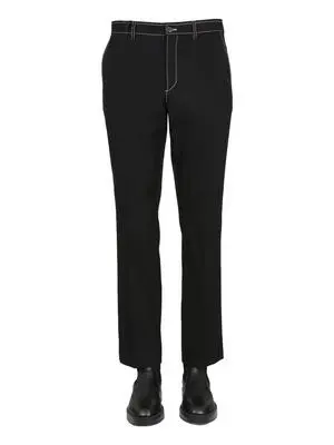 BURBERRY BURBERRY Slim Fit Wool Pants With Contrast Stitching