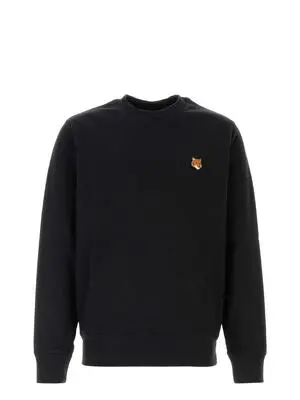 Maison Kitsuné Fox Head Crewneck Sweatshirt - Black