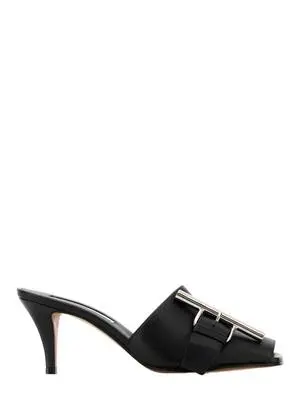 Alexander McQueen Open Toe Heeled Sandals - Nero