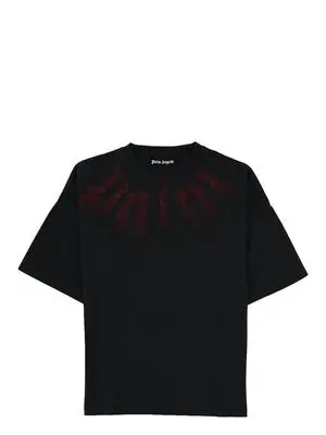 Palm Angels Graphic Cotton T-shirt - Black