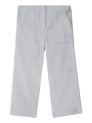 Burberry Boys' Embroidered Cotton Corduroy Trousers - Blue