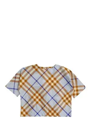 Burberry Checked Short-sleeved T-shirt - Multicolour