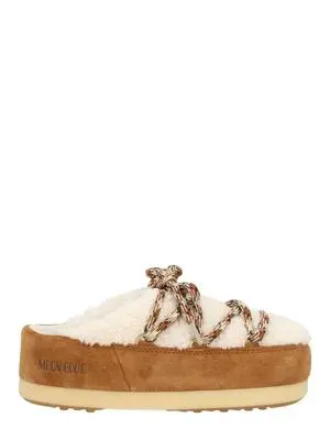 Moon Boot Shearling Flat Boots - Multicolour