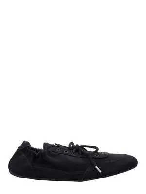 Prada Collapse" Canvas Lace-up Sneakers - Black