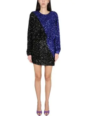 ROTATE BY BIRGER CHRISTENSEN Embellished Halterneck Mini Dress - Multicolour