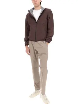 Herno Lightweight Hooded Zip-front Jacket - Grey
