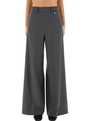 Herno Wide Leg Tailored Trousers - Grey