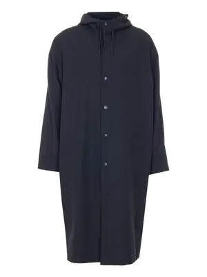A.p.c. High Collar Jacket With Drawstring And Snap Closure - Black
