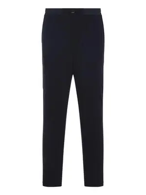 Sease Virgin Wool Blend Jersey Drawstring Pants - Blue