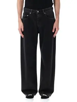 ICON DENIM LOS ANGELES Loose Fit Wide-leg Jeans - Black