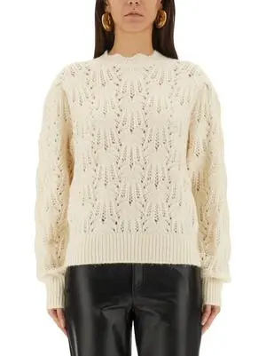 MARANT ETOILE Celestine Alpaca Blend Sweater - Ivory