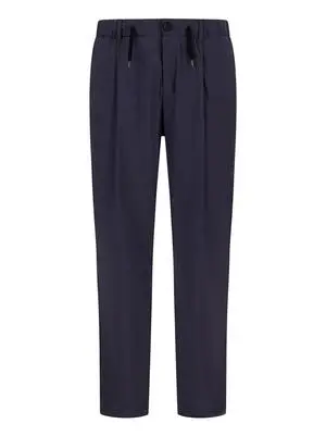 Herno Pleated Drawstring Trousers - Blu