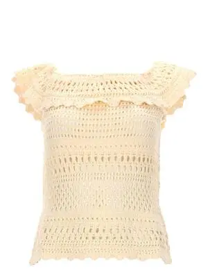 MARANT ETOILE Zaelle" Crocheted Top - Ivory