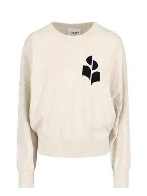MARANT ETOILE Logo Crewneck Sweatshirt - Grey