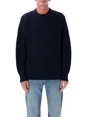 MARANT Textured Crewneck Knit Sweater - Midnight