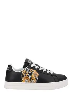 Versace Leather Lace-up Sneakers - Black