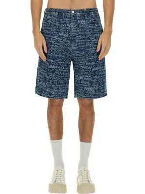 Marni Printed Shorts - Denim