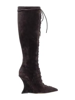 PARIS TEXAS PARIS TEXAS Lace-Up Wedge Boots