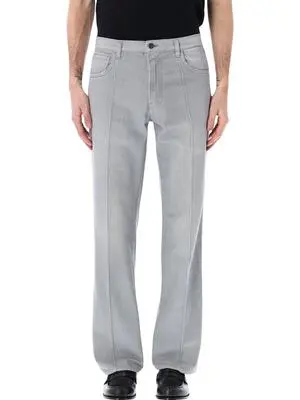 Prada Five-pocket Washed Denim Jeans - Grey
