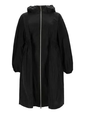 Herno Hooded Long Raincoat - Black