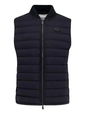 Burberry Puffer Vest With Zip-up Closure - Black