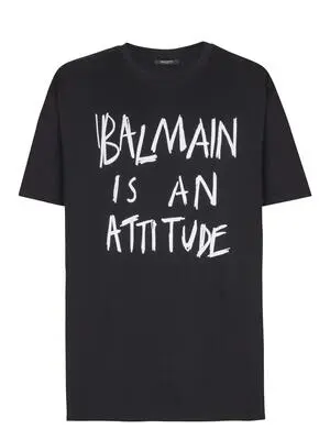 Balmain Graphic Print T-shirt - Black