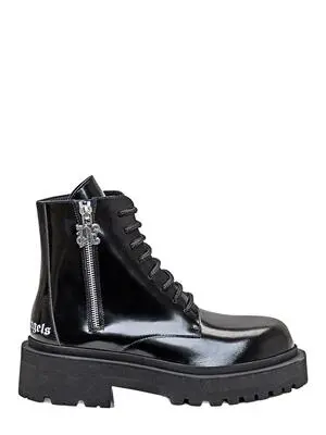 Palm Angels Leather Ankle Boots - Black