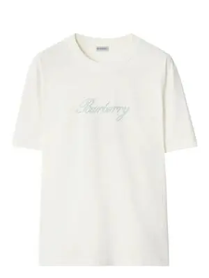 Burberry Short Sleeve T-shirt Ss26 Collection - Chalk