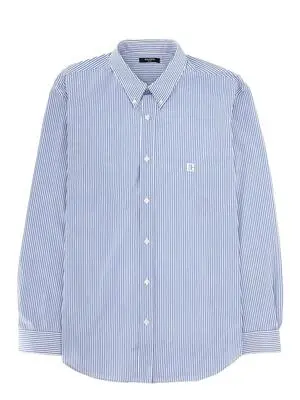Balmain Striped Button-down Shirt - Azure