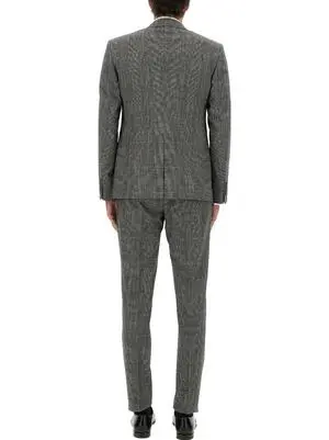 Dolce & Gabbana Single-breasted Glen Plaid Suit - Grey