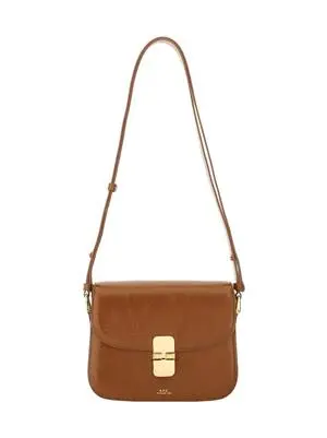 A.p.c. Grace Small Smooth Leather Shoulder Bag - Brown