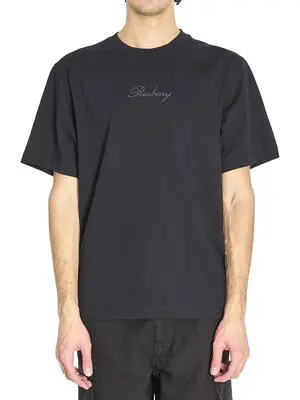 Burberry Short Sleeve Classic Fit T-shirt With Logo - Black