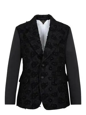 Comme Des Garçons Tailored Wool Blend Blazer - Black