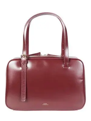 A.p.c. Mini Box Shoulder Bag - Bordeaux