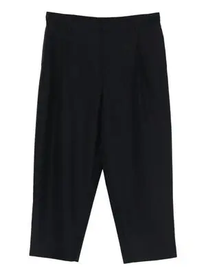 Maison Kitsuné Mini Cropped Pleated Pants - Navy