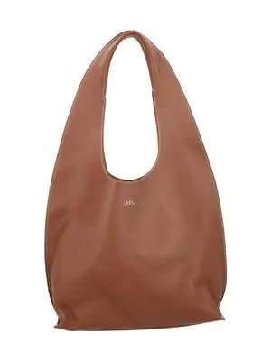 A.p.c. Leather Hobo Tote Bag - Buff