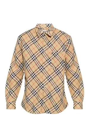 Burberry Mini Checkered Short-sleeve Shirt - Sandcheck