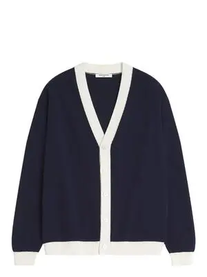 Maison Kitsuné Contrasted Cotton Cardigan - Classynavy