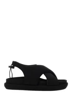 GIA BORGHINI Chunky Sandals With Drawstring Closure - Black